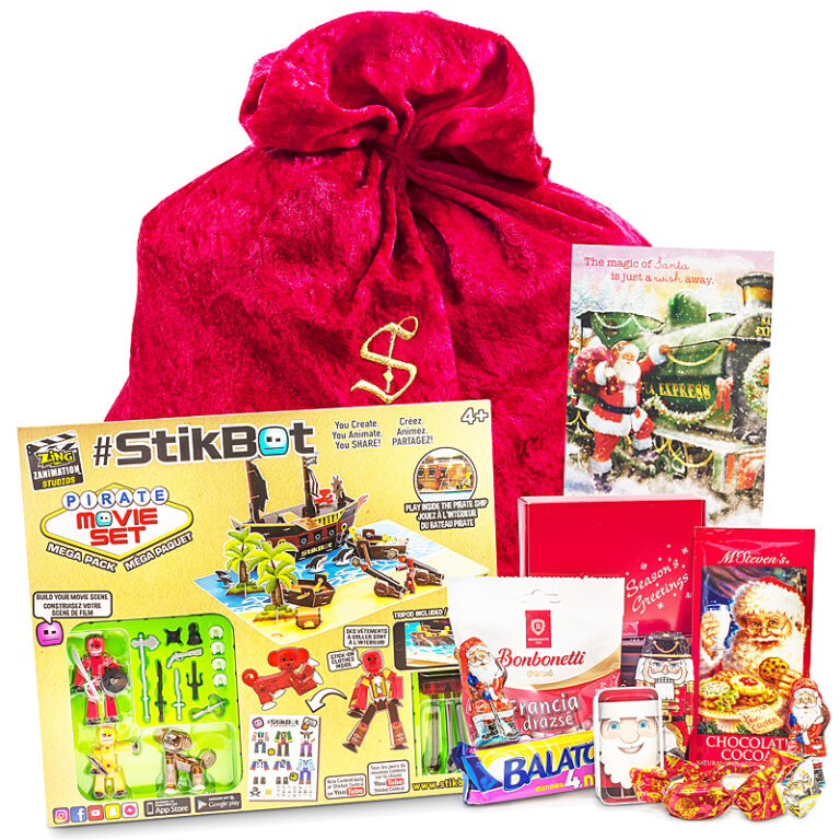 StikBot Pirate Movie Set Mega Pack with Santa's Chocolate Gifts